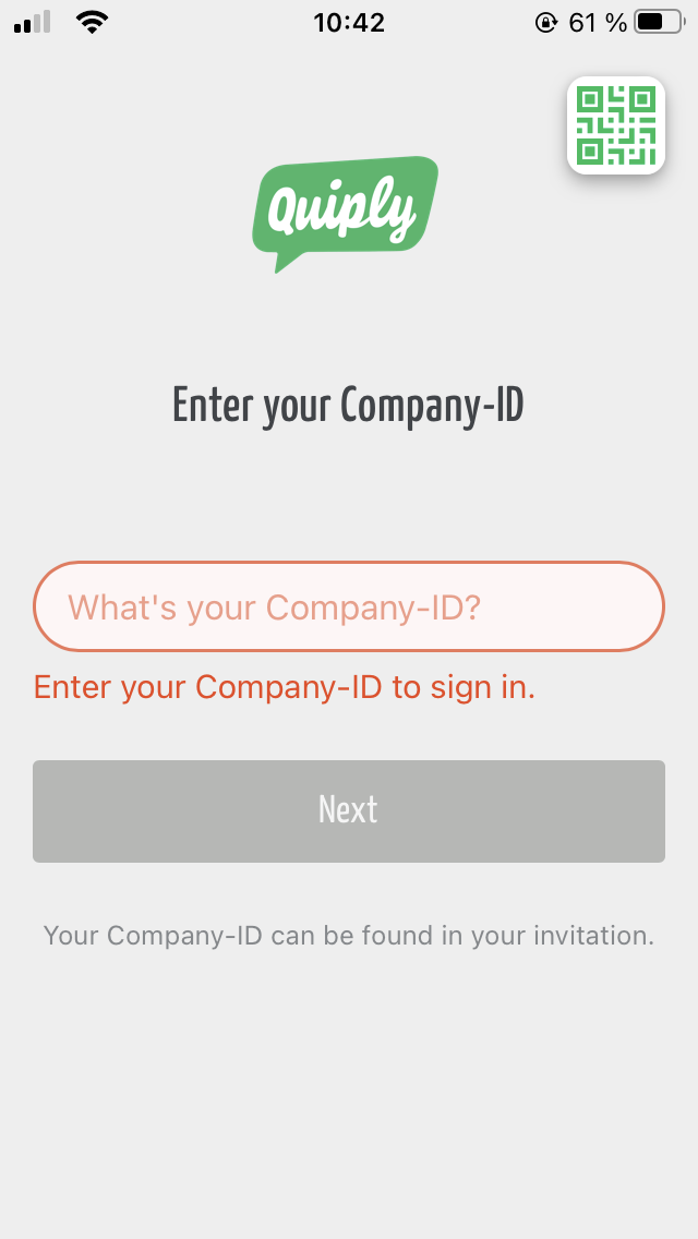 Installation and Login – Quiply Help-Center